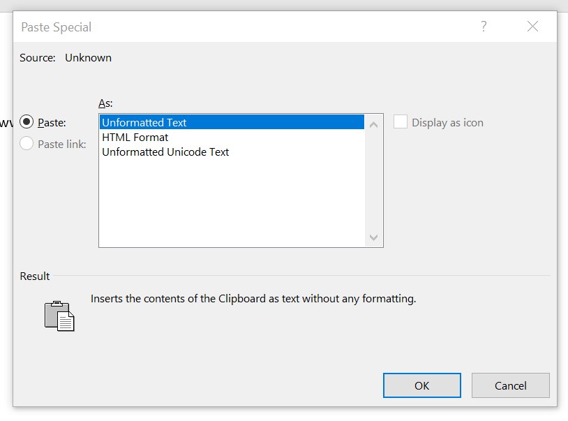 Larilyn's Tip of the Week: Pasting Plain Text