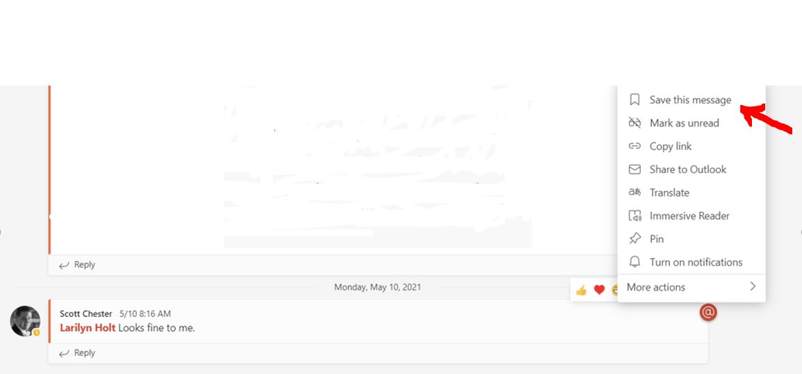 Larilyn’s Tip of the Week: Microsoft Teams – Saving Messages